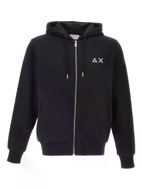 SUN 68 Cotton Zip-up Hoodie - Black