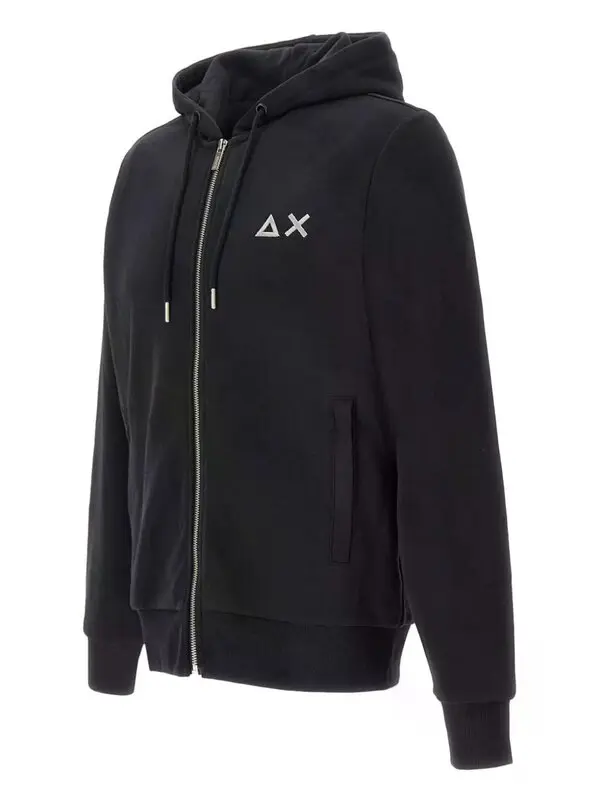 SUN 68 Cotton Zip-up Hoodie - Black