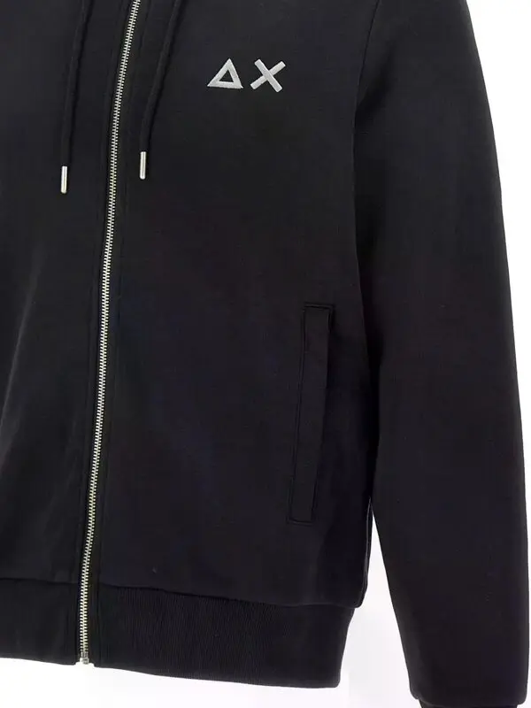 SUN 68 Cotton Zip-up Hoodie - Black