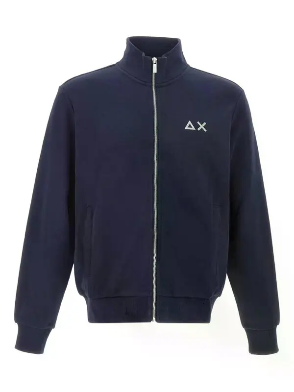 SUN 68 Embroidered Zip Sweatshirt - Blue