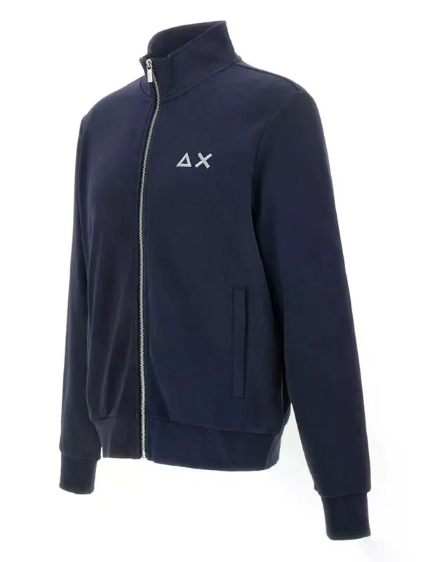 SUN 68 Embroidered Zip Sweatshirt - Blue