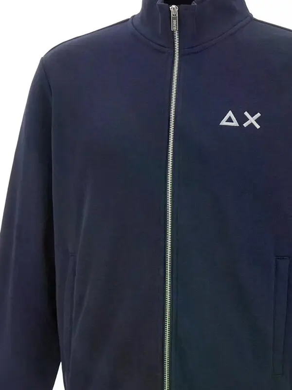 SUN 68 Embroidered Zip Sweatshirt - Blue