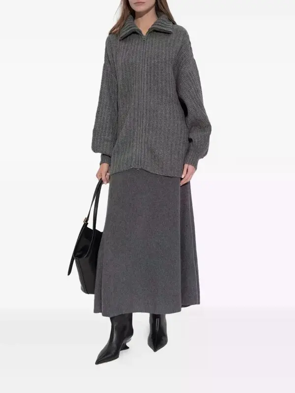 LISA YANG Balloon-sleeve Zip Cardigan