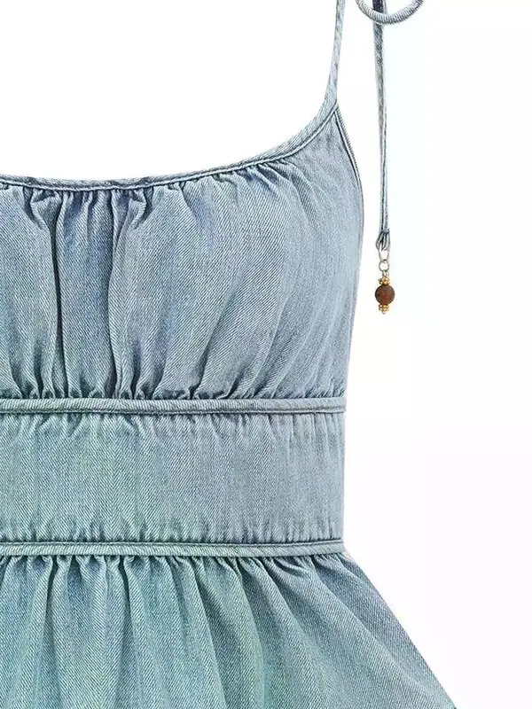 Zimmermann Wanderlust Ruffled Denim Cami