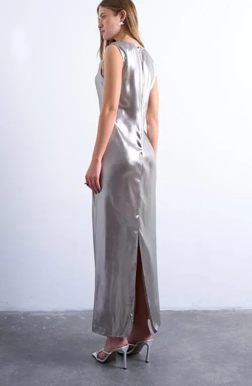 Topshop Metallic Hardware Maxi Dress
