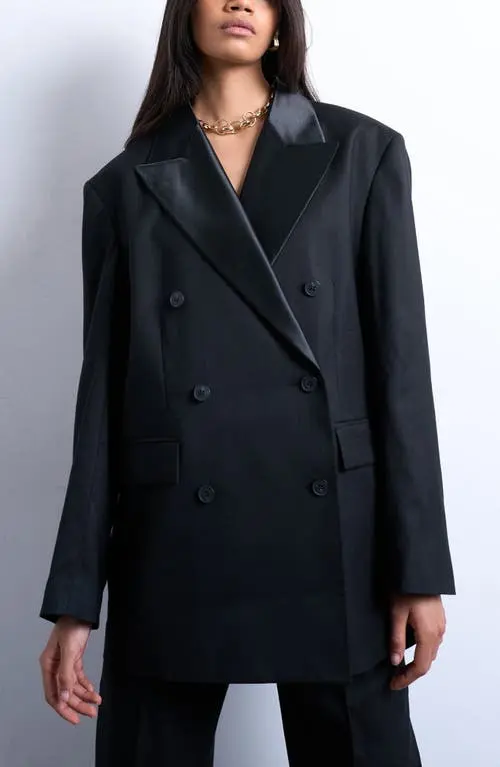 Topshop Double-breasted Tuxedo Blazer