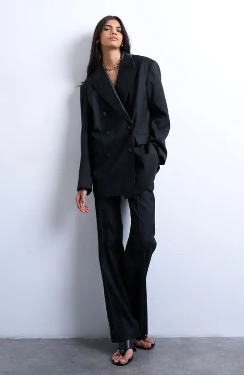 Topshop Double-breasted Tuxedo Blazer