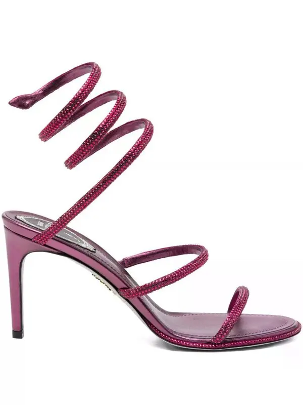 Rene Caovilla 80mm Cleo Embellished Sandals - Pink