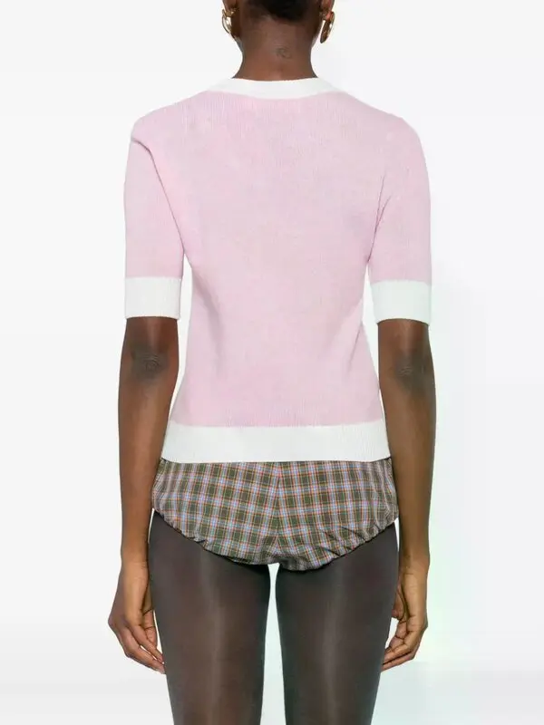 Marni Embroidered Crew-neck Jumper - Pink