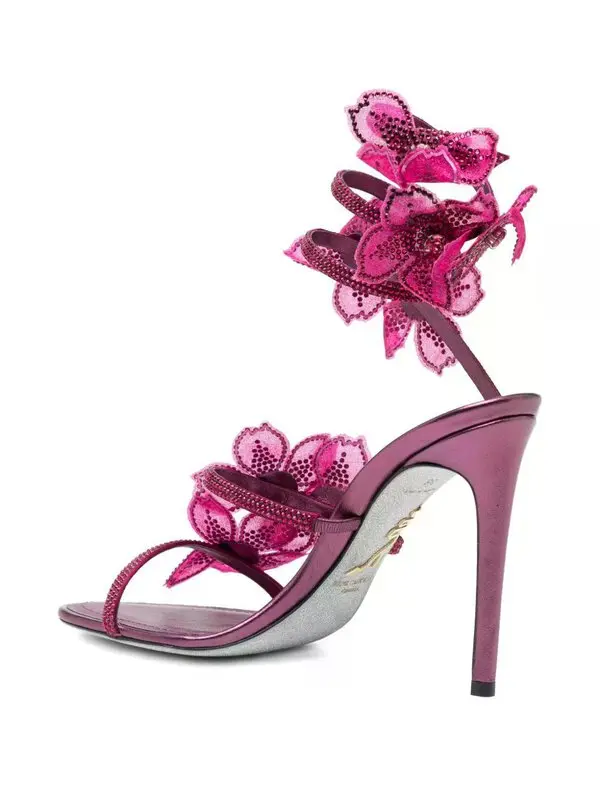 Rene Caovilla 105mm Floriane Embellished Sandals - Pink