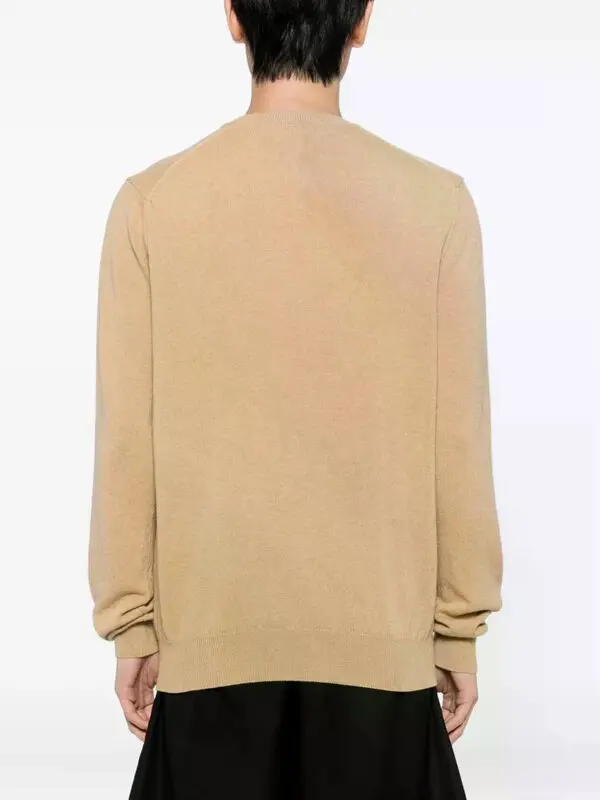 Play Comme Des Garcon Heart-appliqué Cardigan - Neutrals