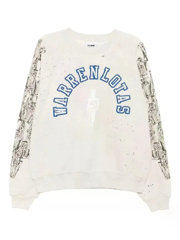 WARREN LOTAS Logo-embroidered Sweatshirt - Neutrals