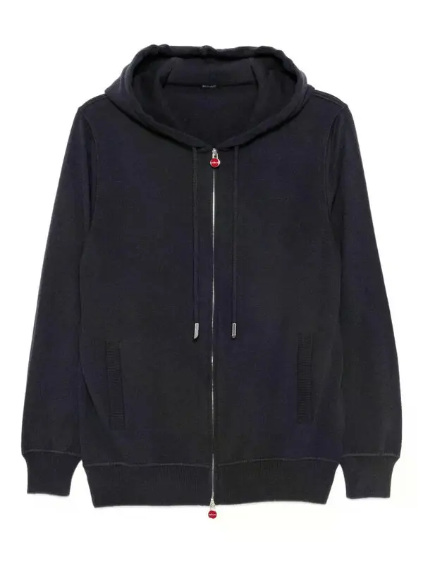 Kiton Cashmere Zip-up Cardigan - Blue