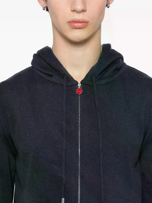 Kiton Cashmere Zip-up Cardigan - Blue