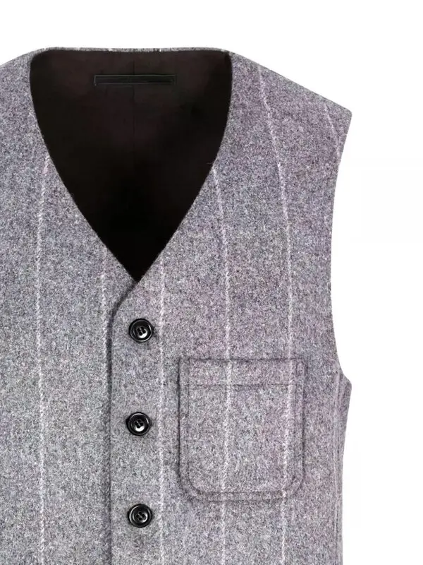 Giorgio Armani Striped Single-breasted Coat