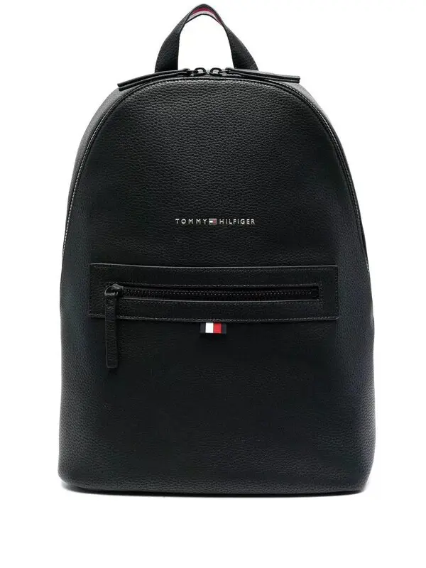 Tommy Hilfiger Essential Faux-leather Backpack - Black