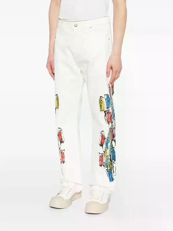 WARREN LOTAS Graphic-print Straight Leg Jeans