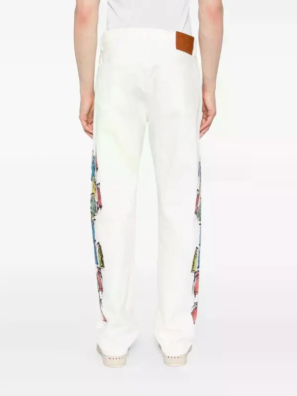 WARREN LOTAS Graphic-print Straight Leg Jeans