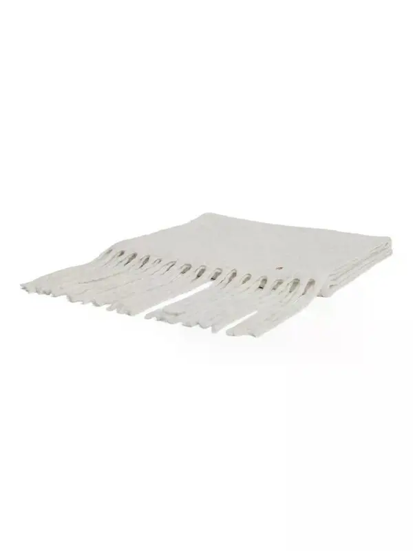 Tommy Hilfiger Logo-plaque Fringed Scarf