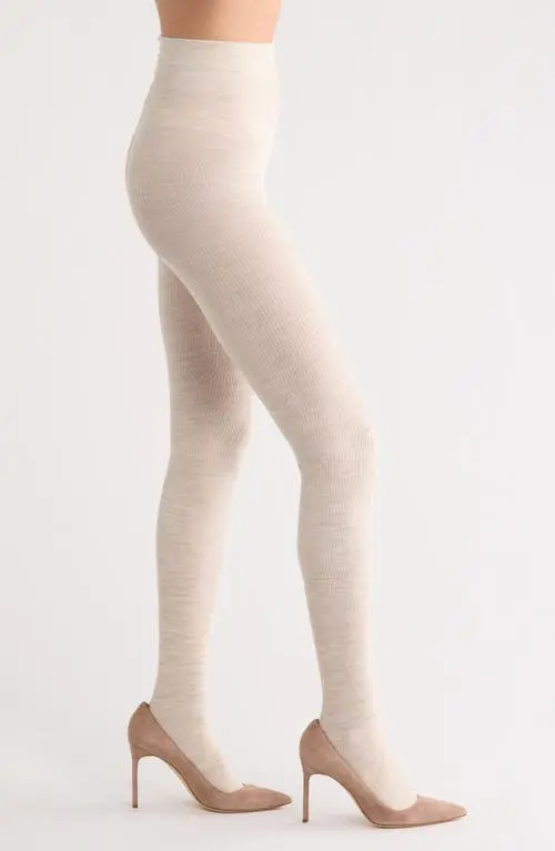 Nordstrom Ribbed Sweater Tights - Oatmeal Heather