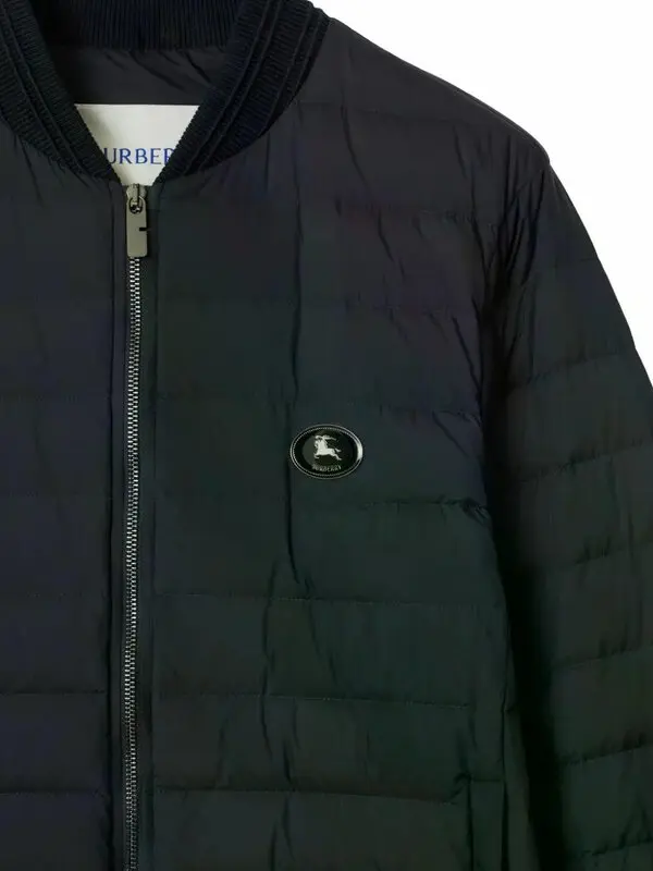 Burberry Logo-appliqué Jacket - Blue