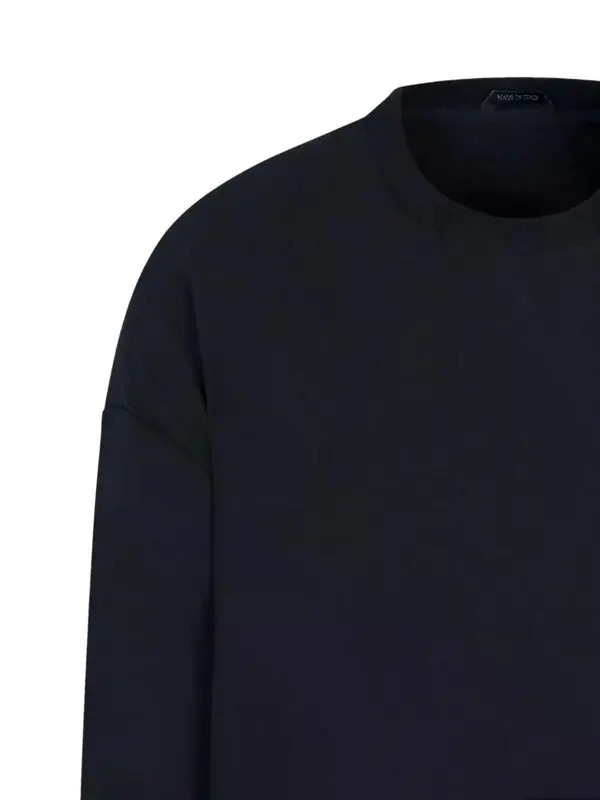 Giorgio Armani Crew-neck Sweatshirt With Pouch Pocket - Blue