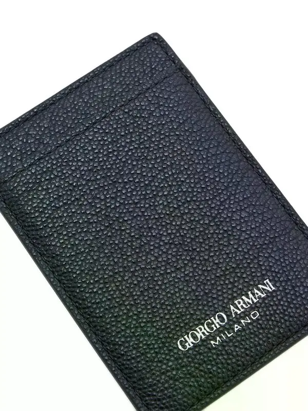 Giorgio Armani Leather Cardholder - Blue