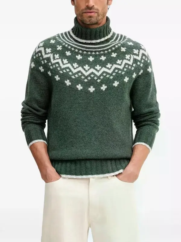 Barbour Patterned Turtleneck Sweater