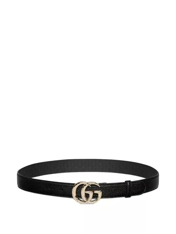 Gucci Double G Leather Belt - Black