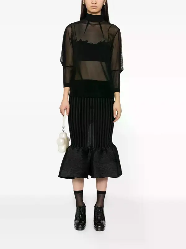 Noir Kei Ninomiya Mesh Long Sleeve Top