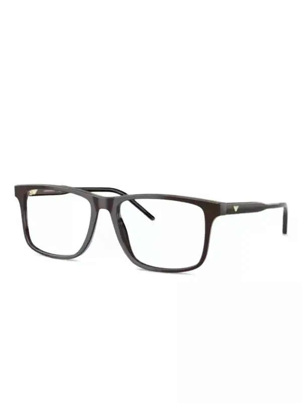 Emporio Armani Square Frame Eyeglasses - Brown