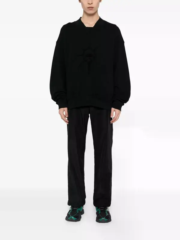 Asics Graphic-embroidered Sweatshirt - Black