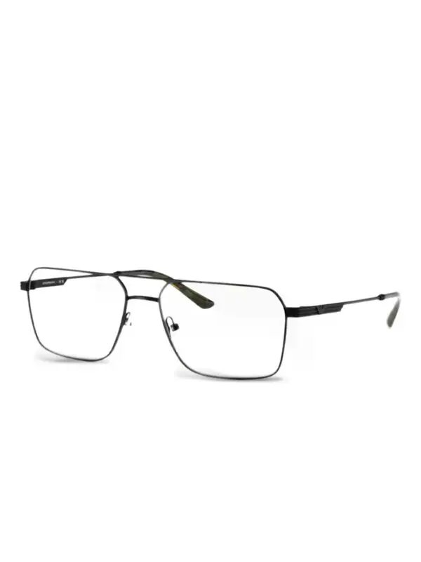 Emporio Armani Square-frame Double-bridge Eyeglasses - Black