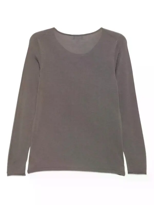 LE TRICOT PERUGIA Crew-neck Top - Brown