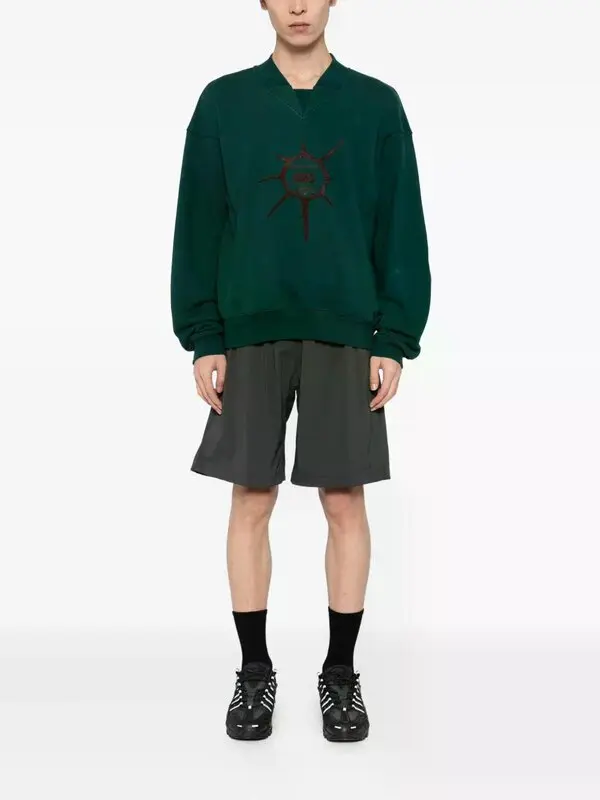 Asics Graphic-embroidered Long-sleeve Sweatshirt