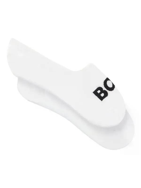 BOSS Logo Detail Socks - White