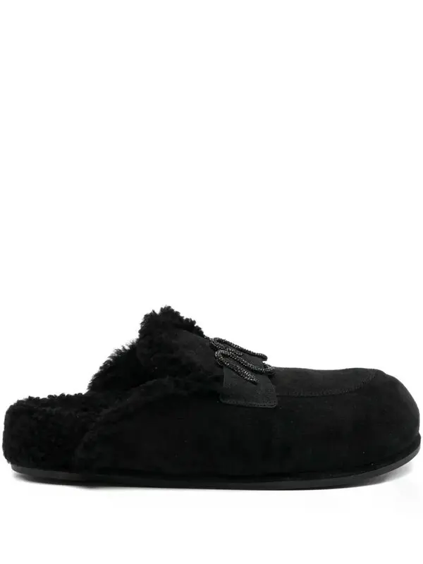 Rene Caovilla Crystal-embellished Mules - Black