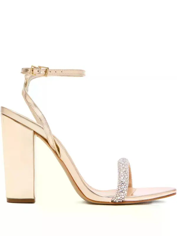 Schutz 115mm Crystal-embellished Block-heel Sandals