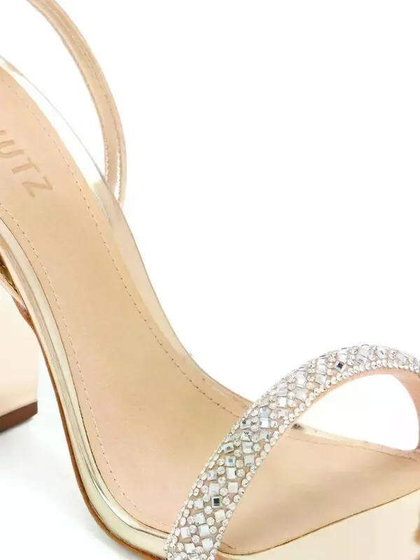 Schutz 115mm Crystal-embellished Block-heel Sandals