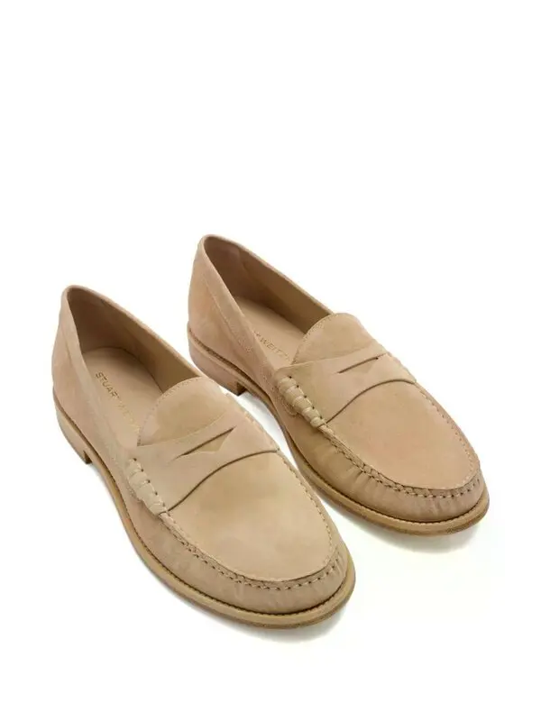 STUART WEITZMAN Suede Loafers
