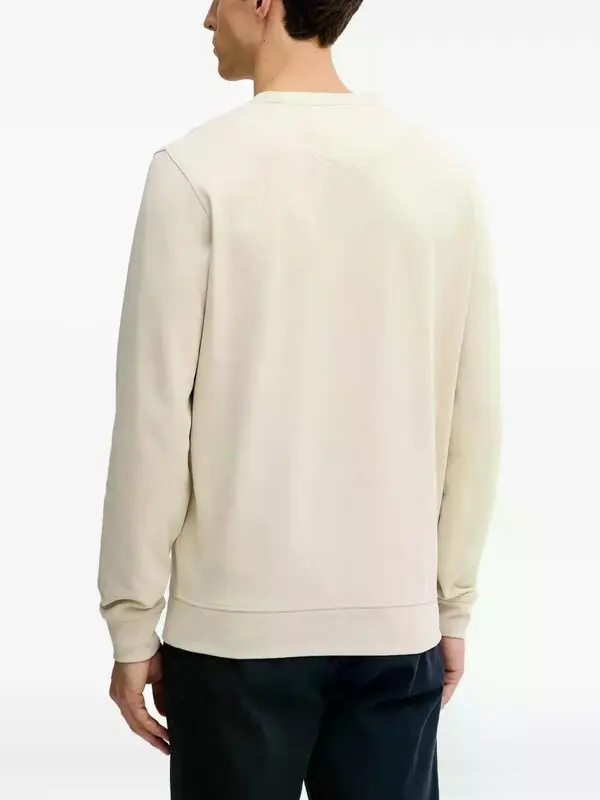 Barbour Logo-embroidered Crewneck Sweatshirt - Neutrals