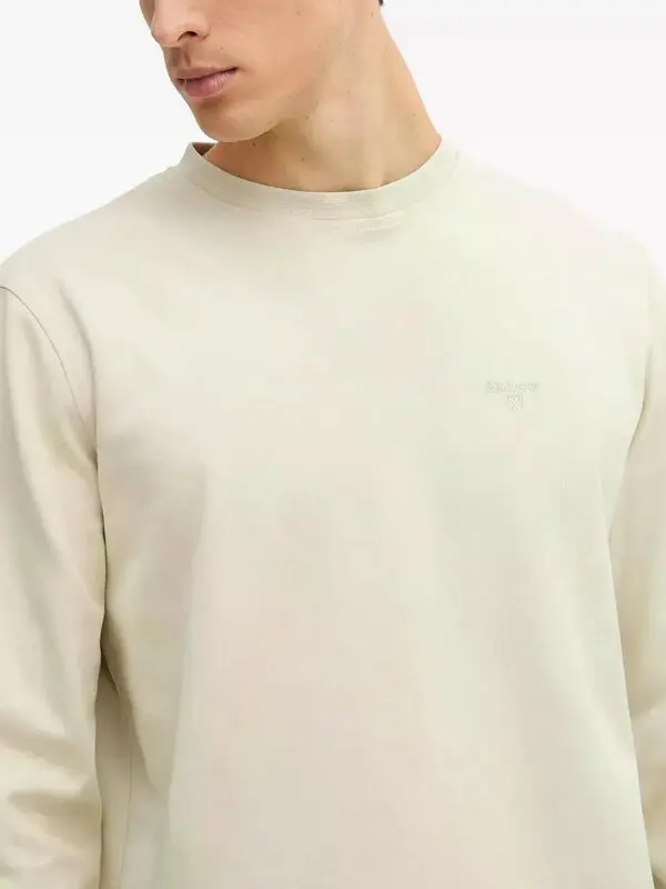 Barbour Logo-embroidered Crewneck Sweatshirt - Neutrals