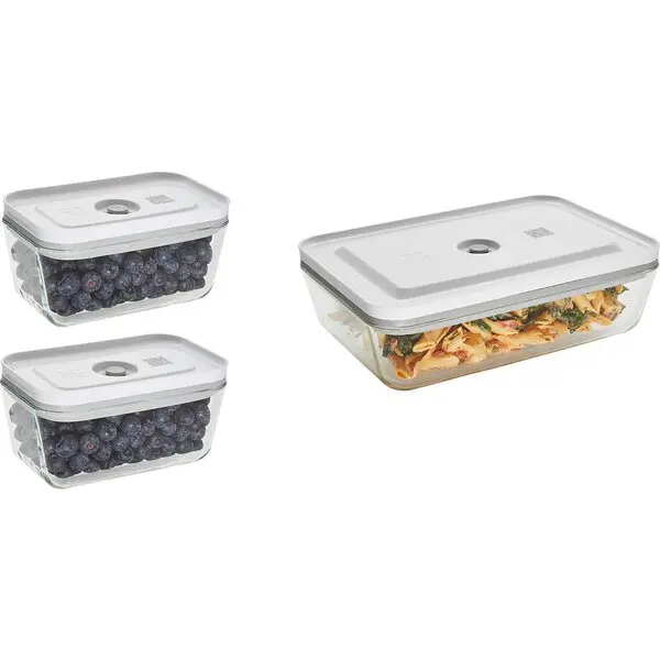 ZWILLING Fresh & Save 3-piece Glass Vacuum Container Set - Clear