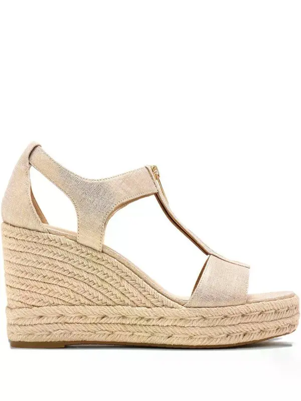Michael Kors 100mm Berkley Zip-front Espadrilles - Neutrals