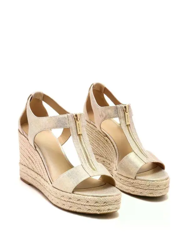Michael Kors 100mm Berkley Zip-front Espadrilles - Neutrals