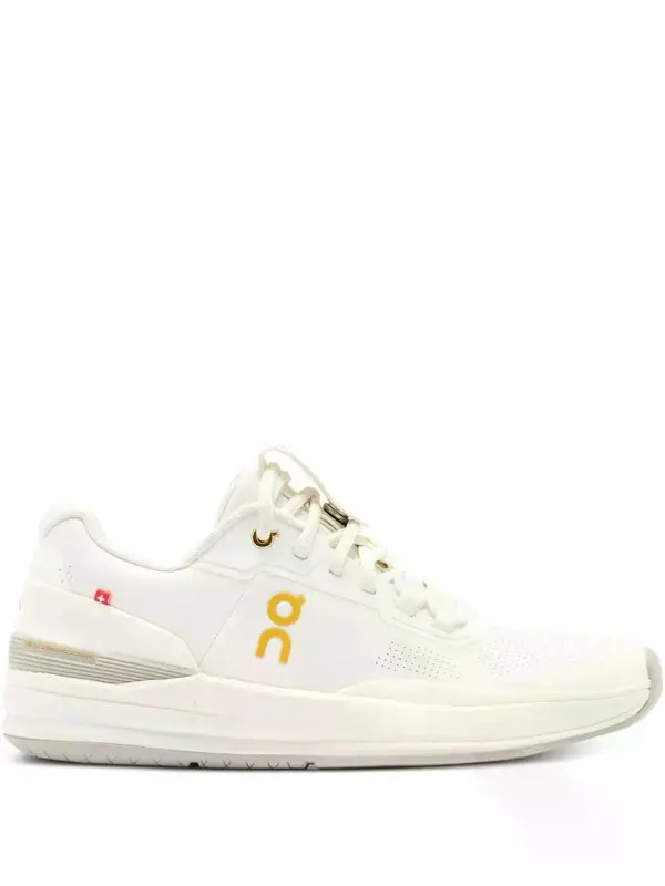 On Perforated Leather Trainers - White