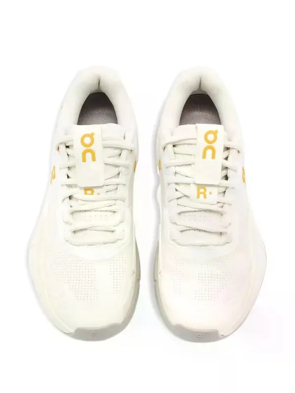 On Perforated Leather Trainers - White