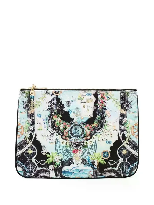 Camilla Patterned Anchor-charm Clutch