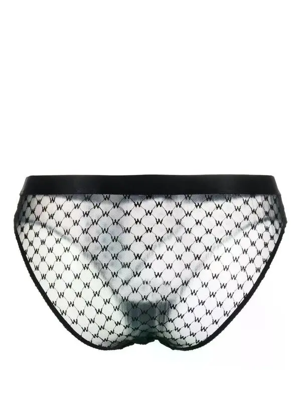 Wolford Monogram-jacquard Sheer Briefs