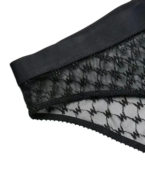 Wolford Monogram-jacquard Sheer Briefs